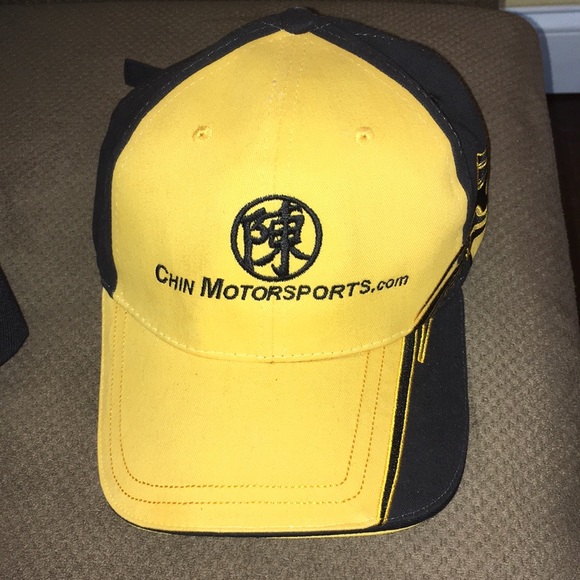 chin motorsports | Accessories | Chin Motorsports Yellow And Black Hat ...